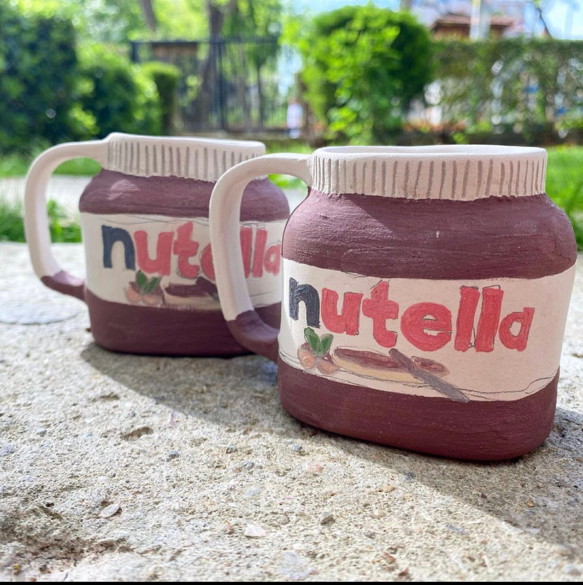 Handmade Nutella Ceramic Mug Pottery Nutella Mug | Etsy