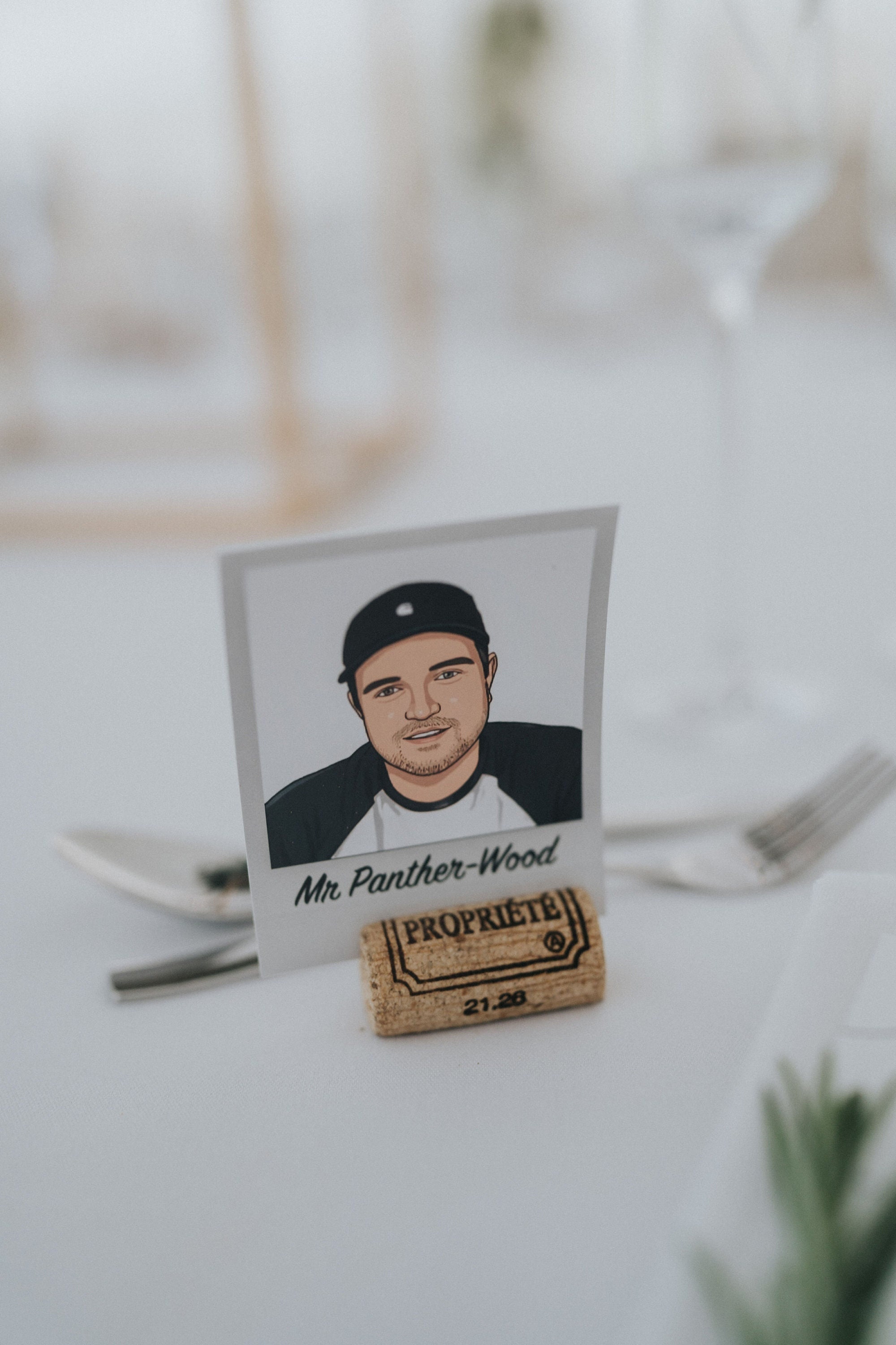 Bespoke Cartoon Caricature Wedding Name Cards, Dinner Party Place Cards ...