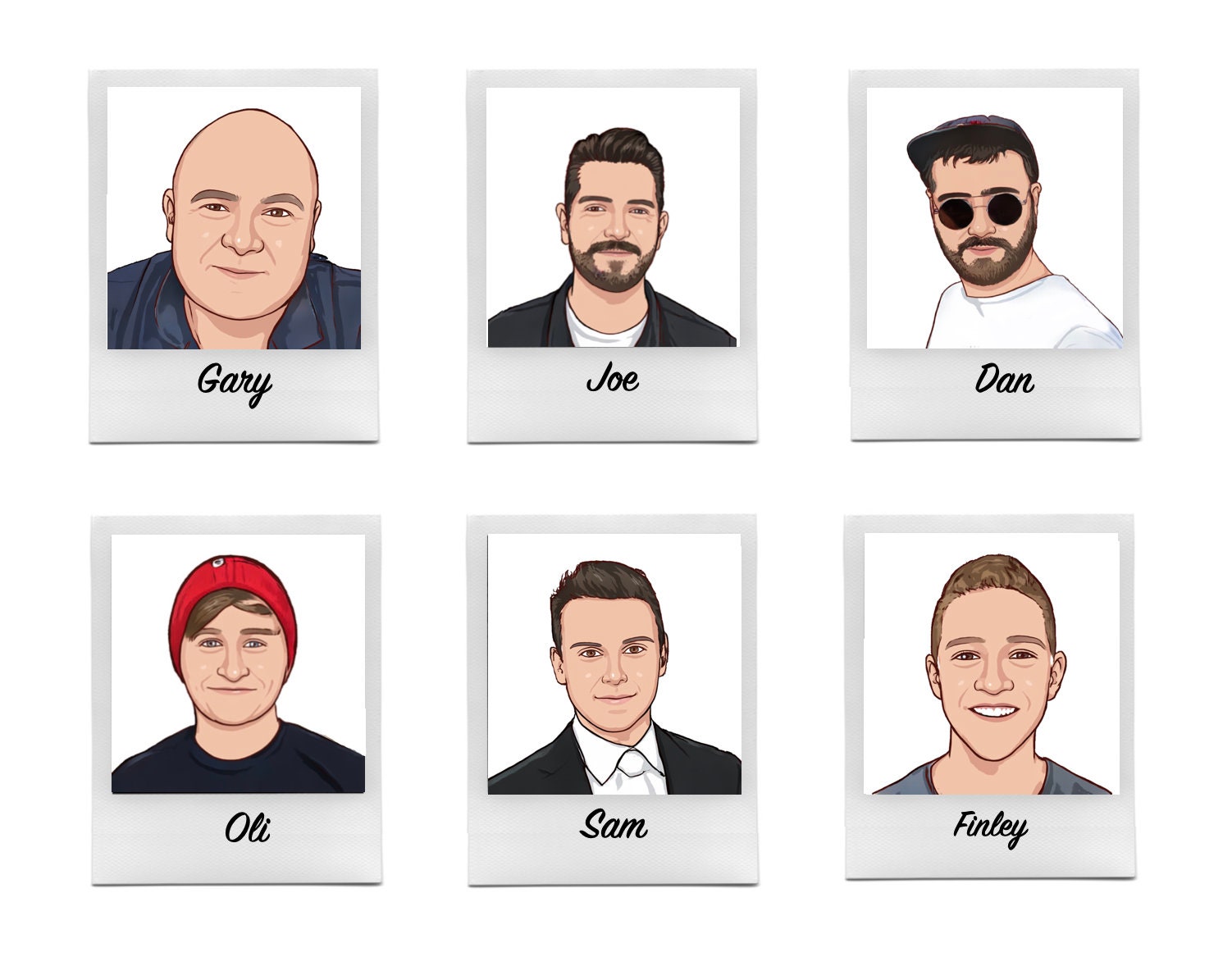 Bespoke Cartoon Caricature Wedding Name Cards, Dinner Party Place Cards ...