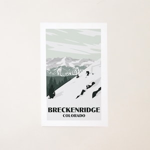 Breckenridge Colorado Poster - Mountain Ski Area Print - Etsy