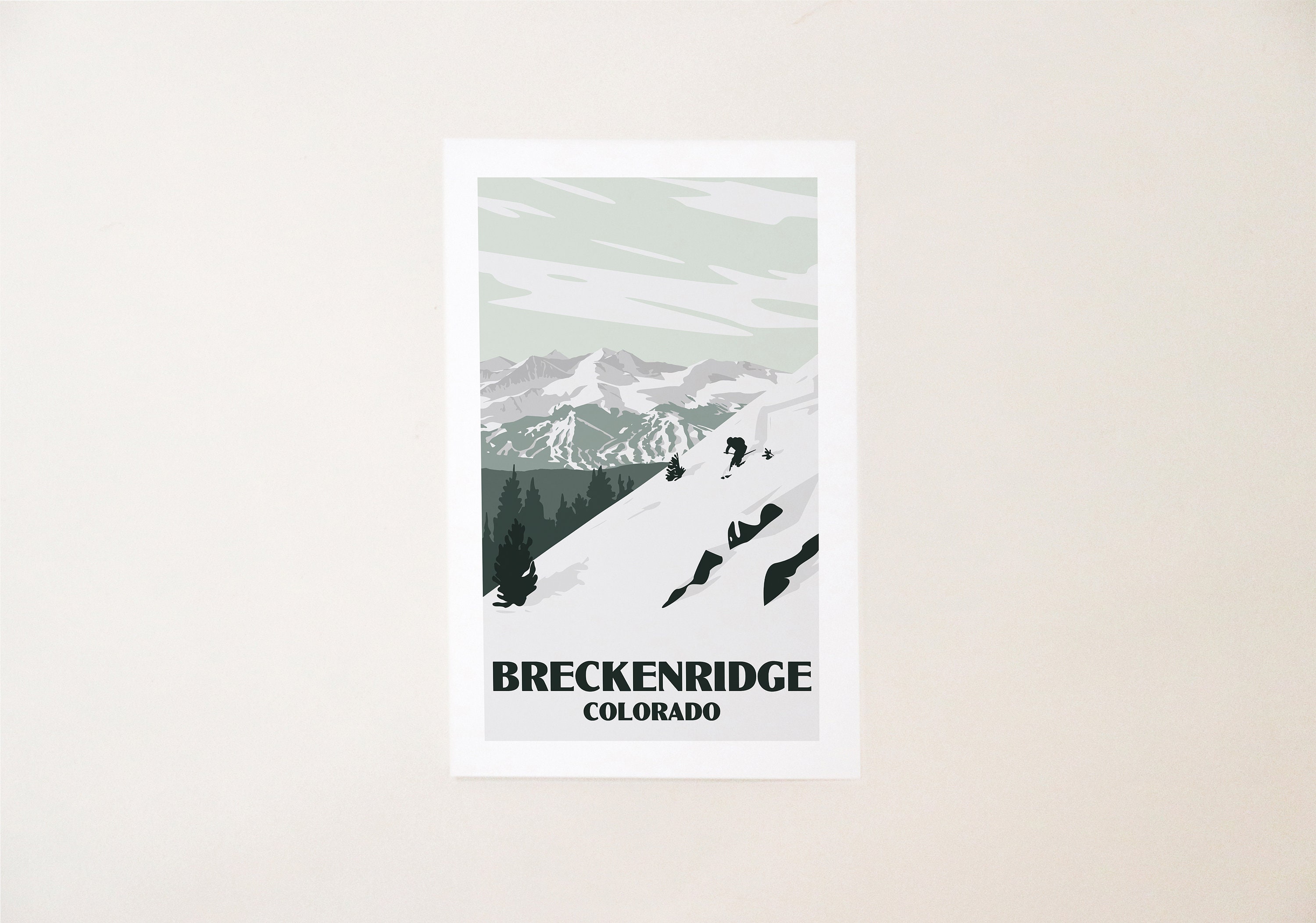 Breckenridge Colorado Poster - Mountain Ski Area Print - Etsy