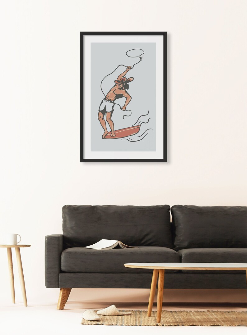 Wave Wrangler Print Illustration Poster - Etsy