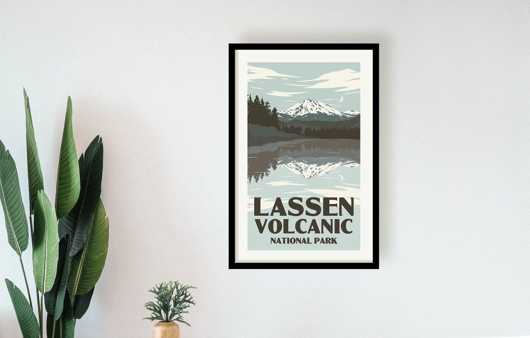 Lassen Volcanic California Poster National Park Print - Etsy