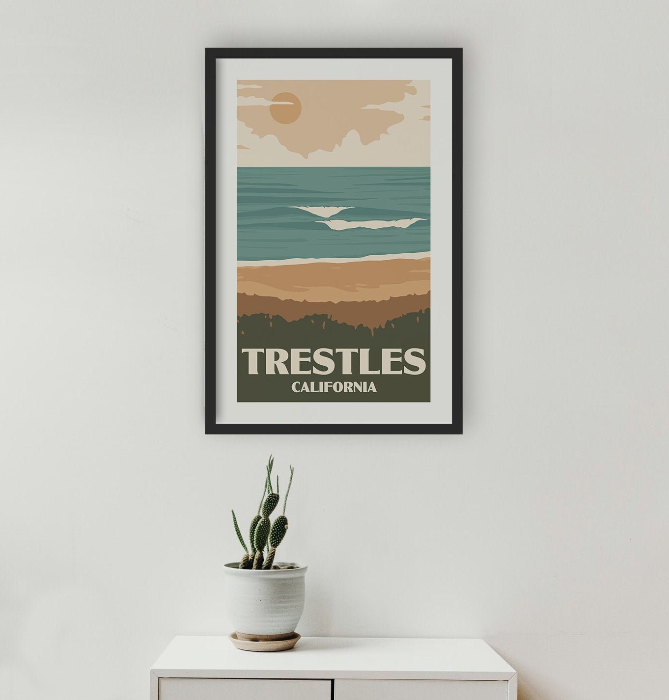 Trestles California Poster - Surf Beach Print - Etsy