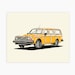 1970s Volvo 245 Poster - Vintage Car Illustration Print - Etsy