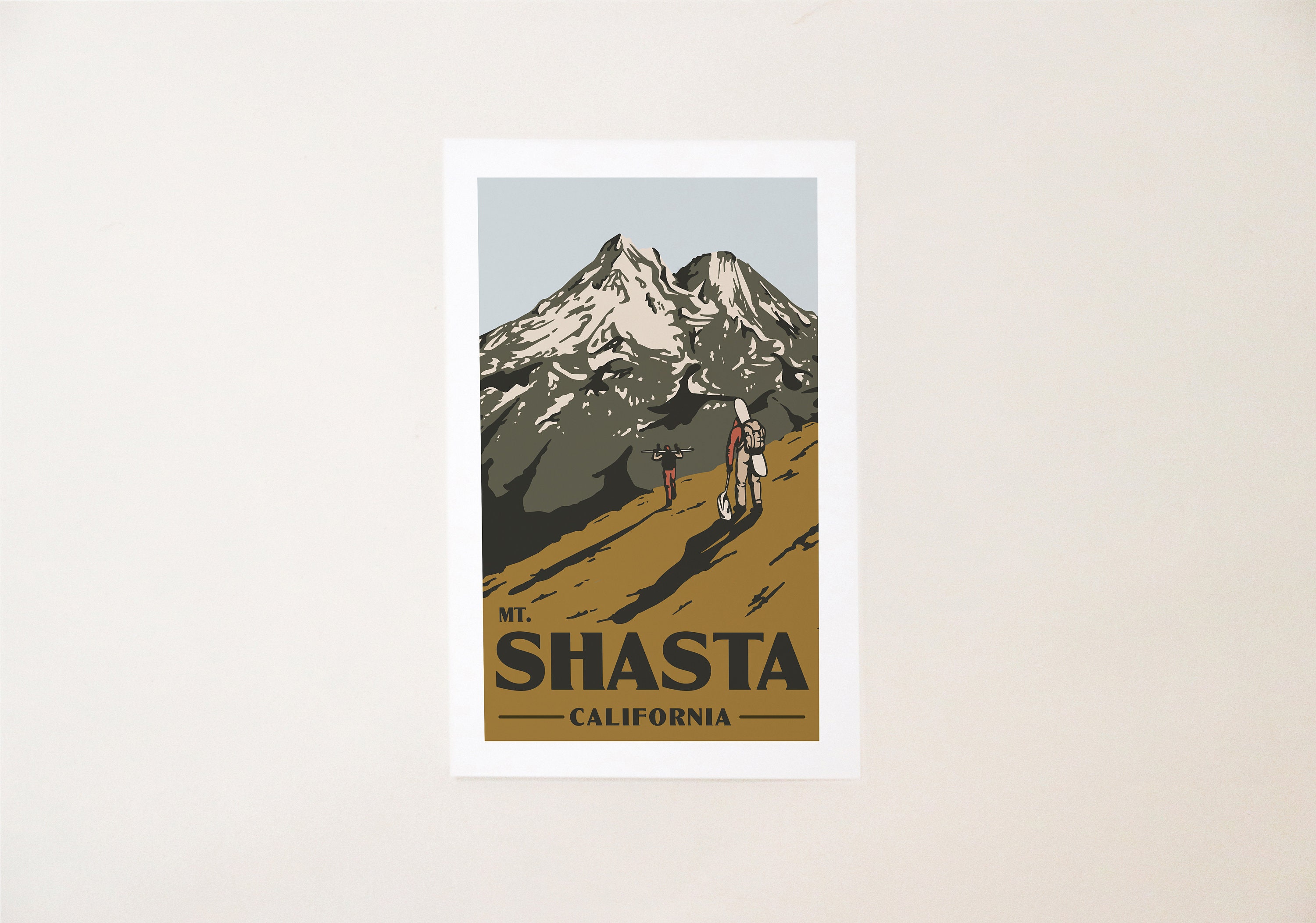 Mt. Shasta California Poster - Ski Area Hiking Print - Etsy