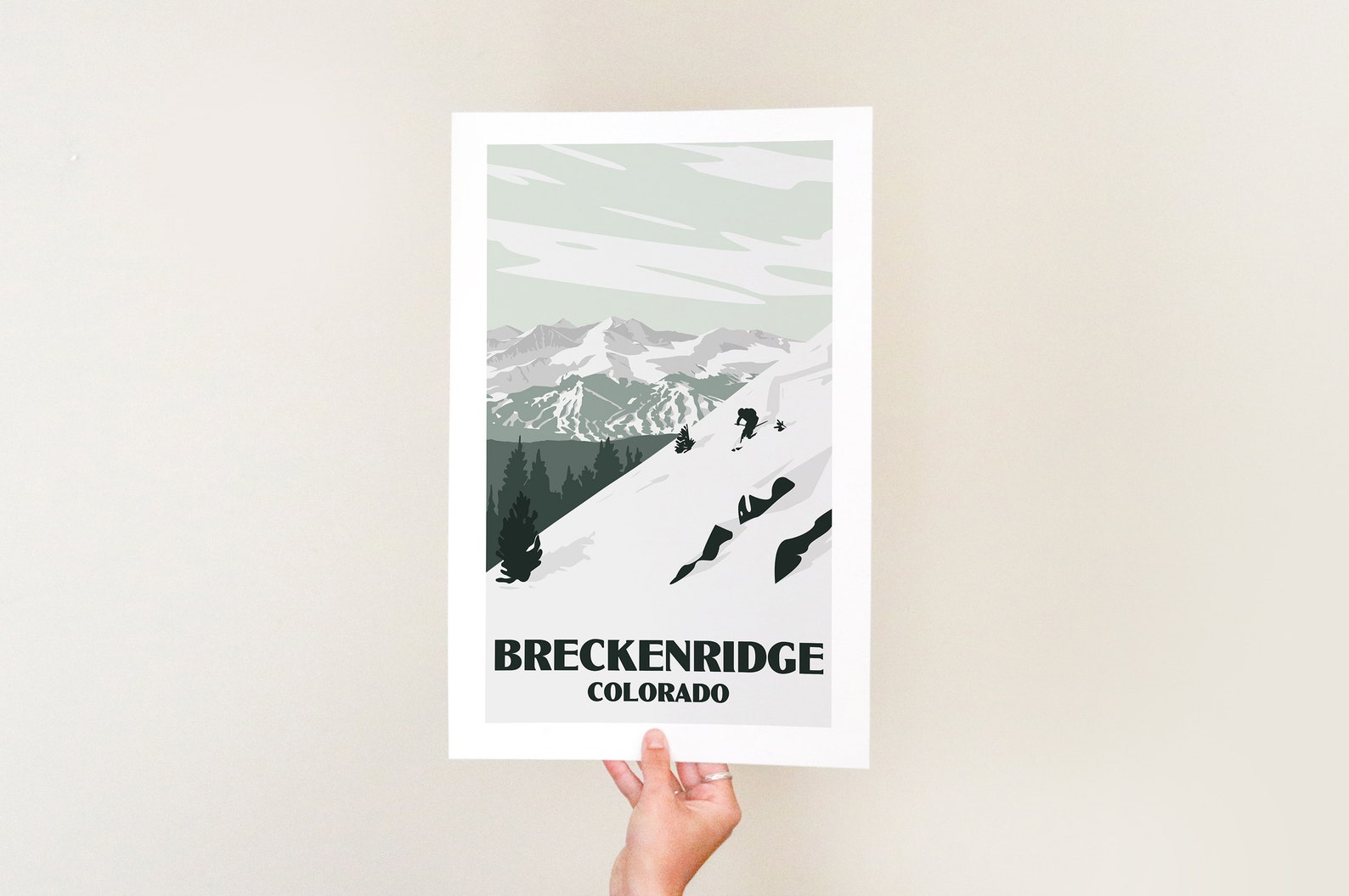 Breckenridge Colorado Poster - Mountain Ski Area Print - Etsy