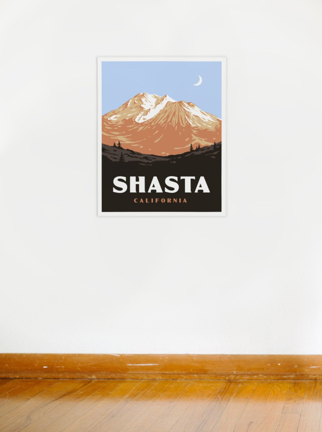 Mount Shasta California Poster - Ski Area Hiking Print - Etsy
