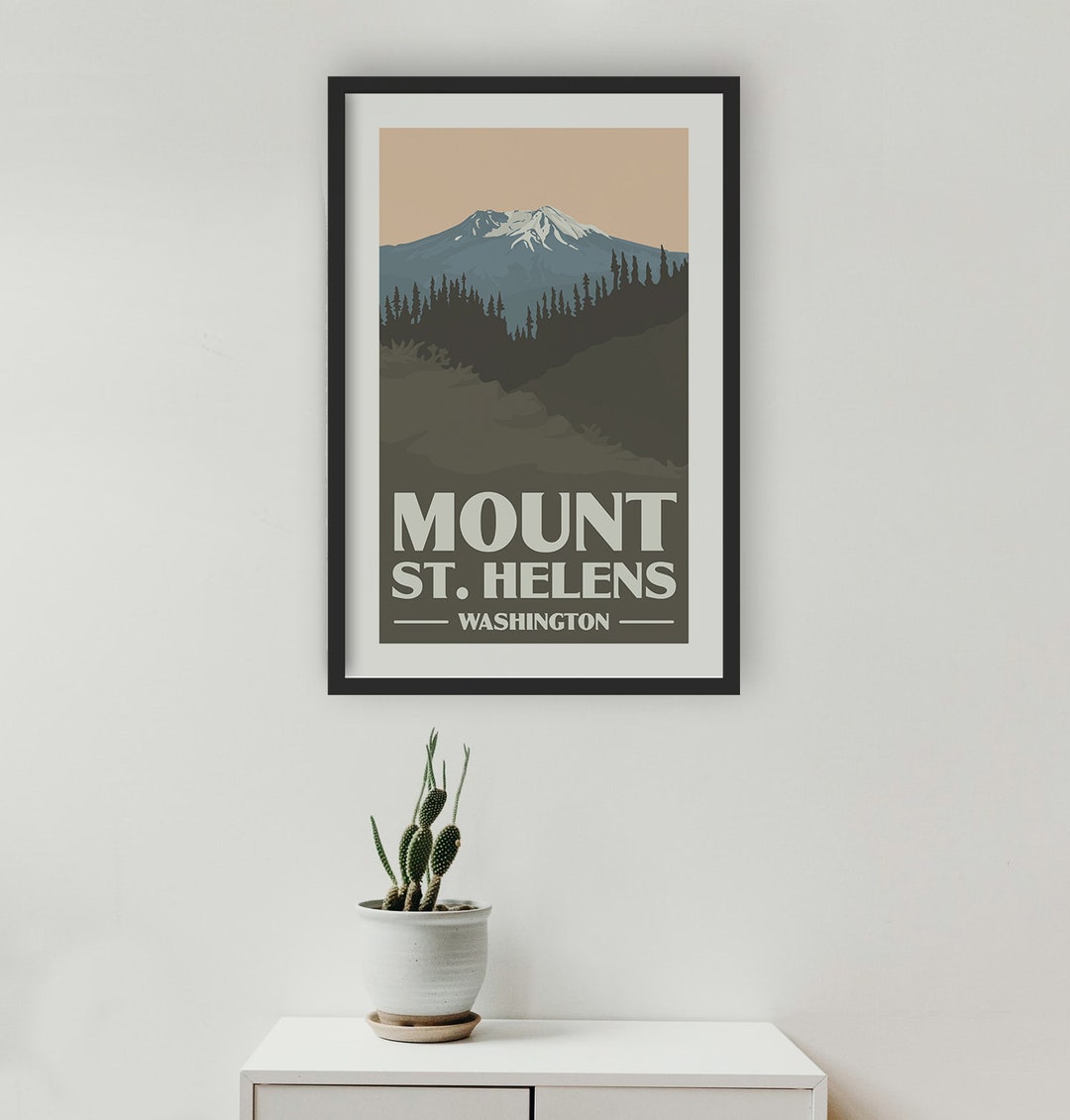 Mount St. Helens National Monument Poster - Washington - Etsy