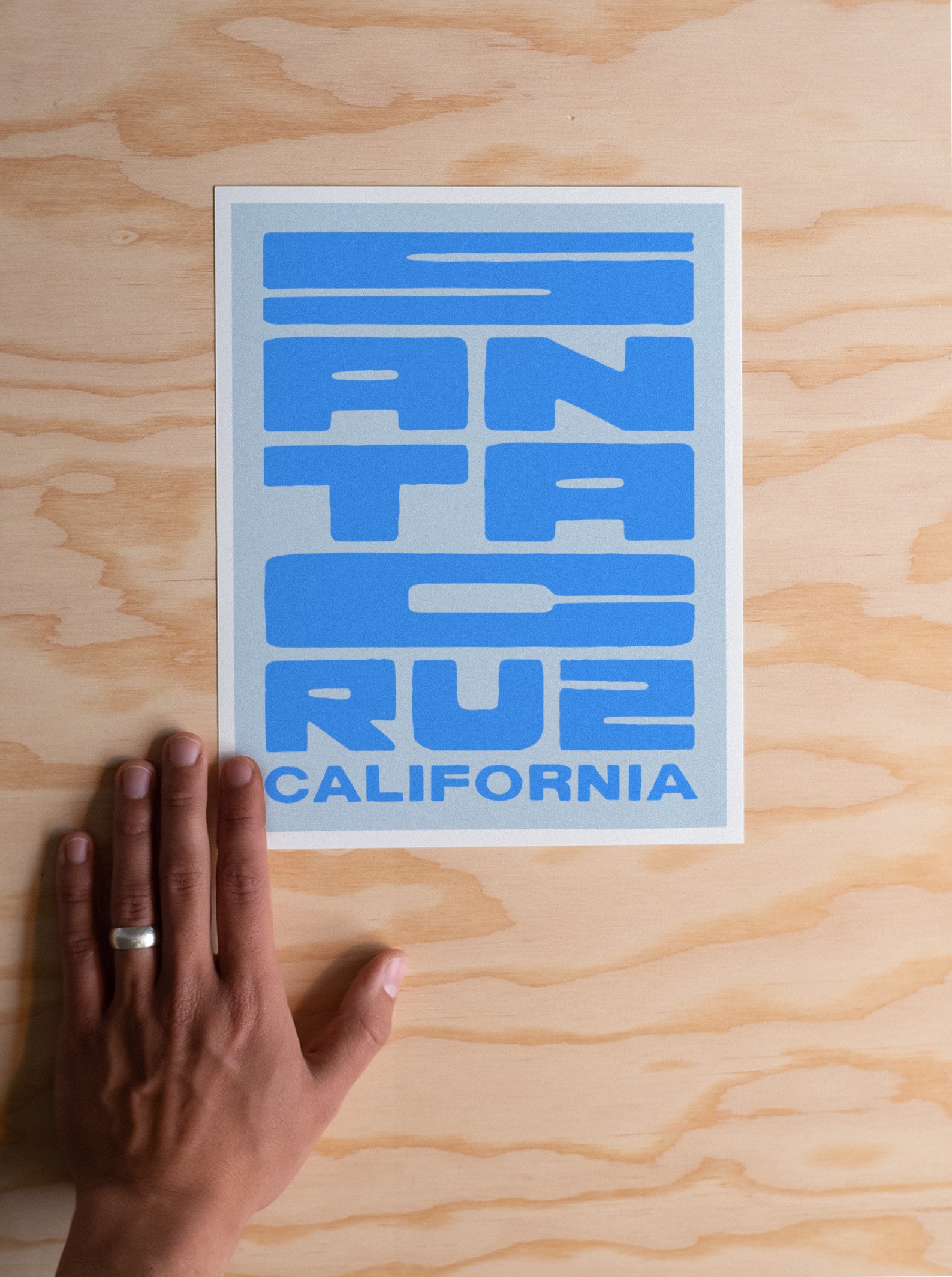 Santa Cruz Retro California Poster - Surf Spot - Beach Print - Etsy