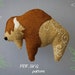 Buffalo Sewing Pattern, American Bison, Felt Ornament, Christmas ...