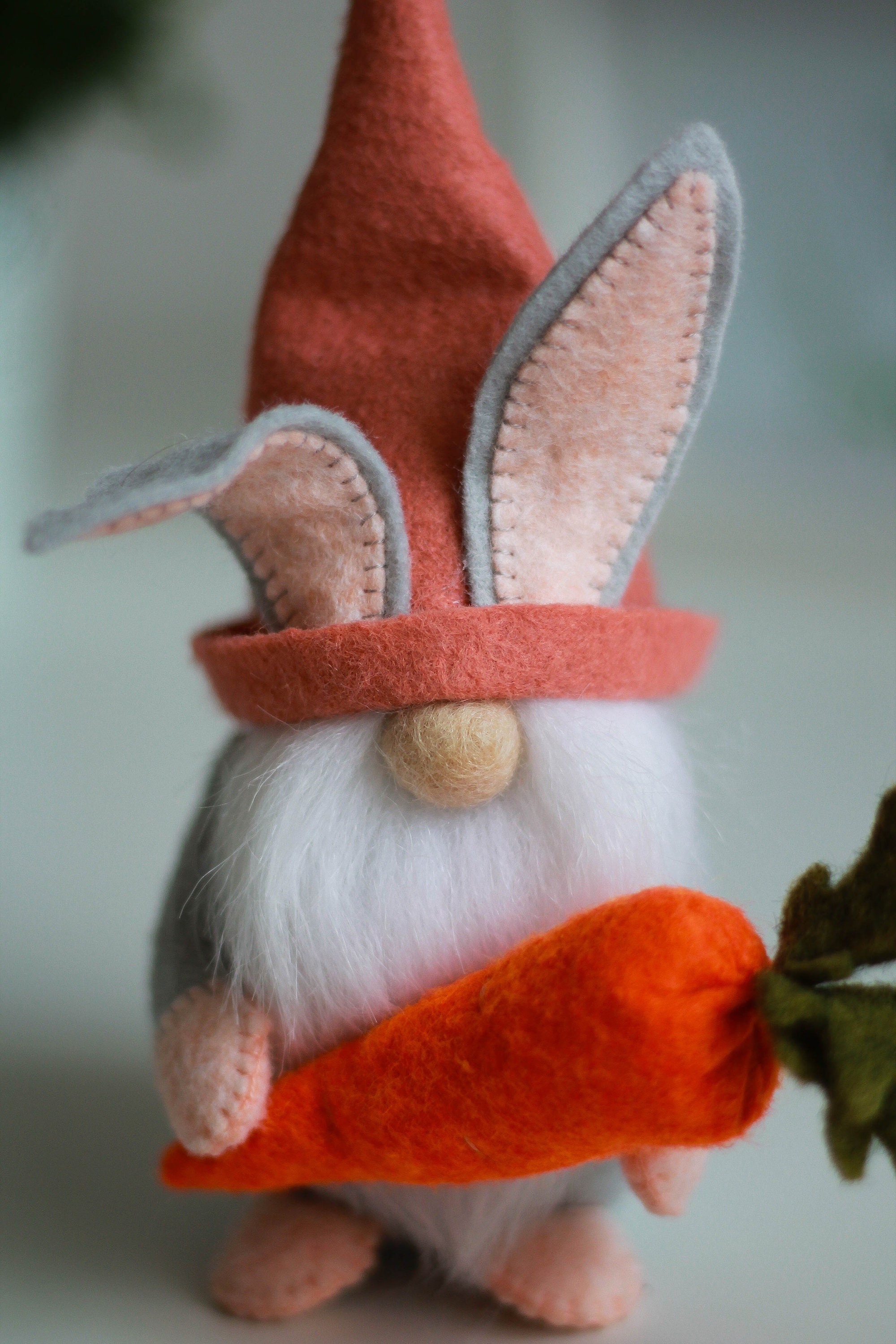 Gnome Sewing Pattern, Easter Bunny Gnome, Felt Gnome With Carrot, PDF ...