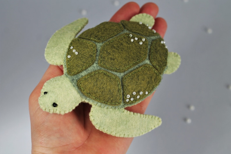 Felt Sea Turtle Sewing Pattern Felt Ornament Ocean Pattern - Etsy