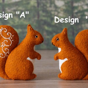 Squirrel Sewing Pattern, Felt Animals Pattern, Felt Ornaments, PDF SVG ...