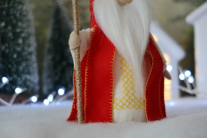St. Nicholas Gnome Sewing Pattern PDF SVG, Gnome Felt Pattern ...