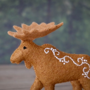 Moose Sewing Pattern, PDF SVG Felt Pattern, Felt Moose Ornament, Felt ...