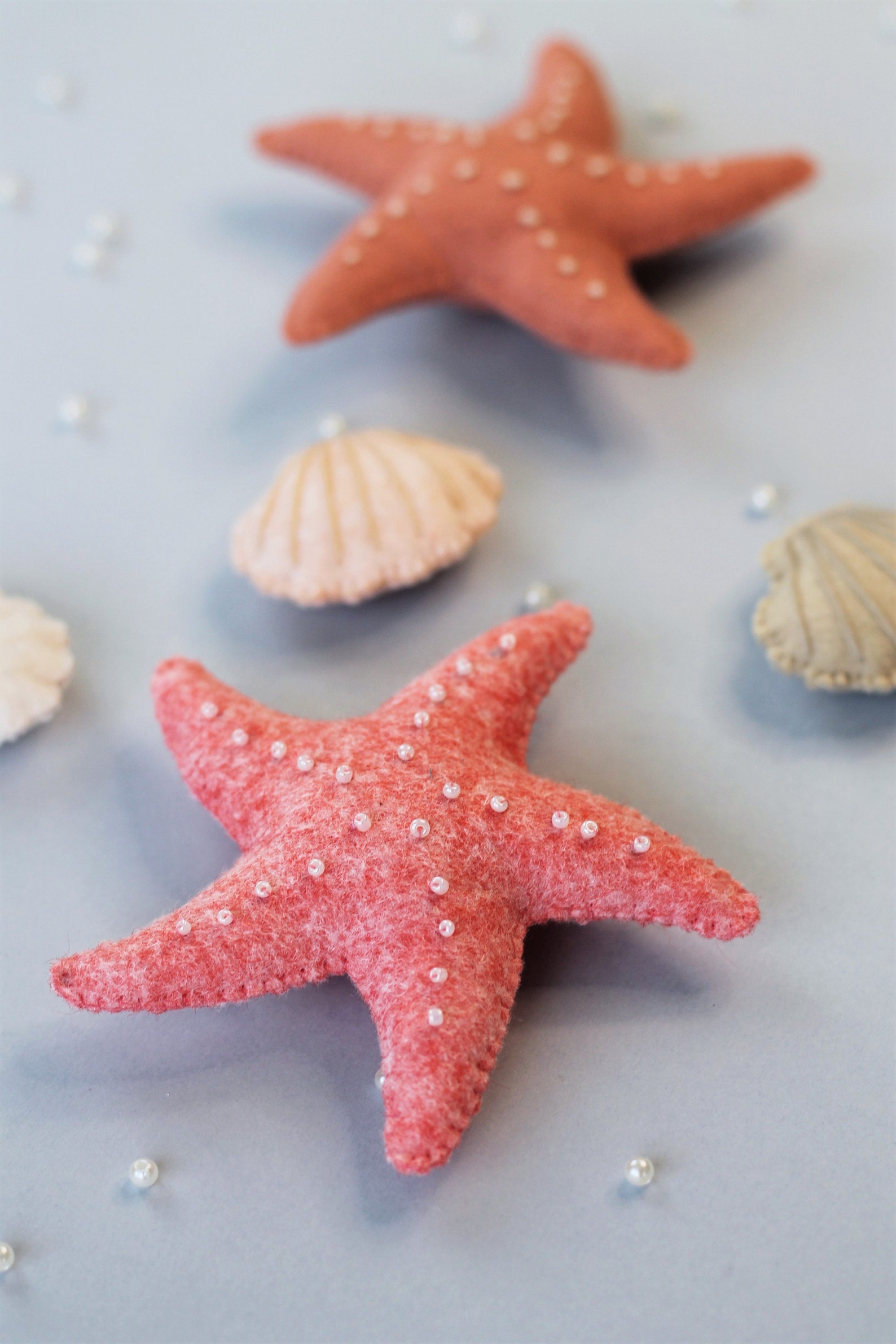 Seashells and Starfish Sewing Pattern Felt Ornamentspdf SVG - Etsy