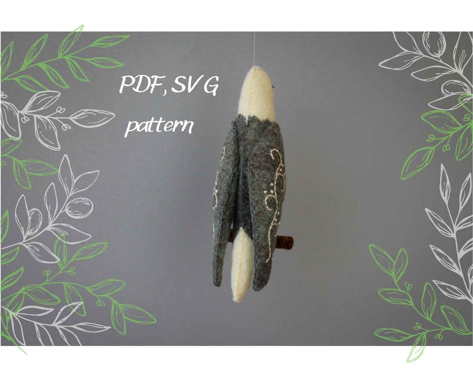 Eagle Sewing Pattern Felt Christmas Ornament PDF SVG Felt - Etsy