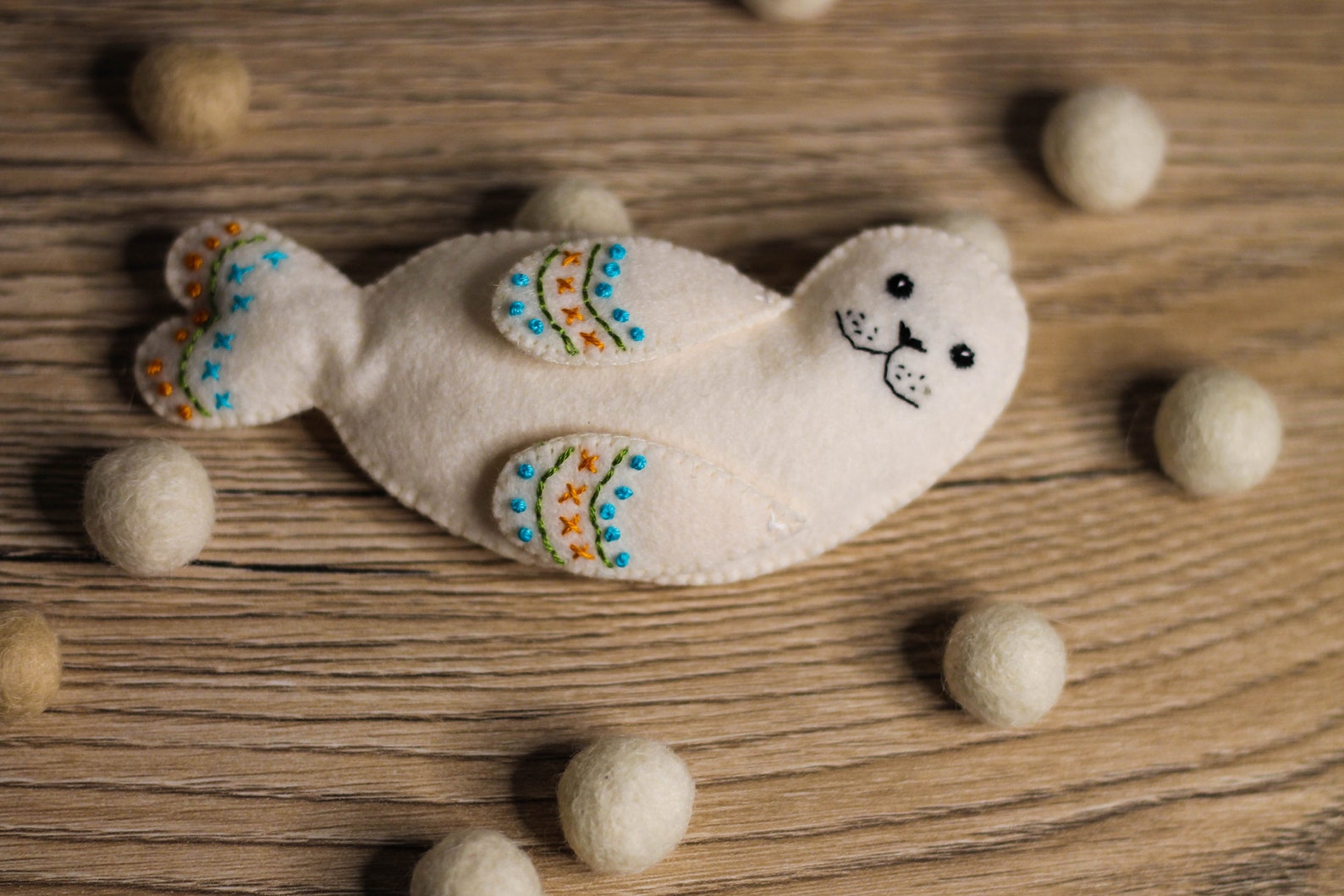 White Seal Sewing Pattern Felt Christmas Ornaments Baby - Etsy