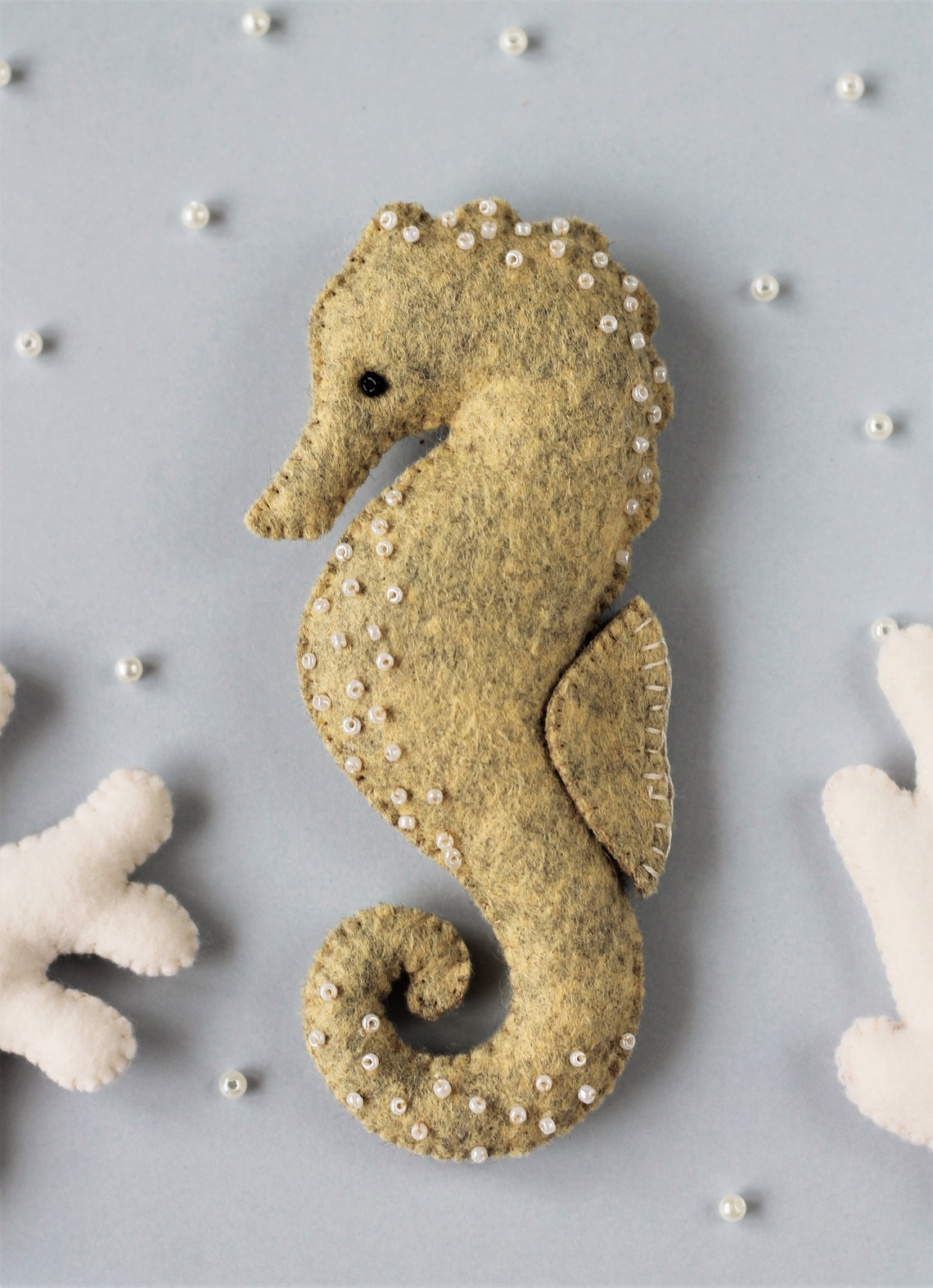 Seahorse and Coral Sewing Pattern PDF SVG Felr Pattern Felt - Etsy