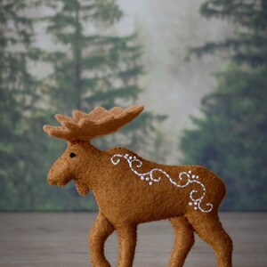 Moose Sewing Pattern, PDF SVG Felt Pattern, Felt Moose Ornament, Felt ...