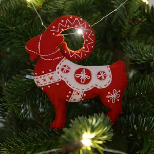 Christmas Goat Sewing Pattern, Felt Julbock PDF SVG Pattern, Christmas ...