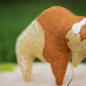 Buffalo Sewing Pattern, American Bison, Felt Ornament, Christmas ...