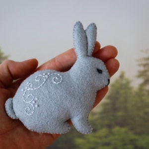 Felt Bunny Sewing Pattern, Felt Animals Ornaments, SVG PDF Patterns ...
