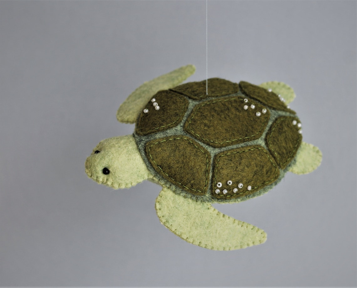 PDF Felt Sea Turtle pattern felt ornament Ocean pattern | Etsy