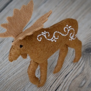 Moose Sewing Pattern, PDF SVG Felt Pattern, Felt Moose Ornament, Felt ...