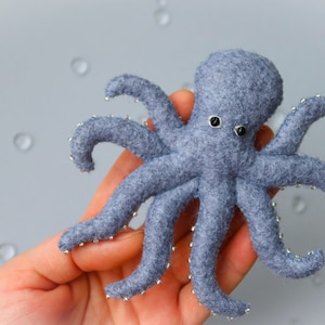 Felt Octopus, Sewing Pattern PDF SVG, Sea Creatures, Felt Animals ...