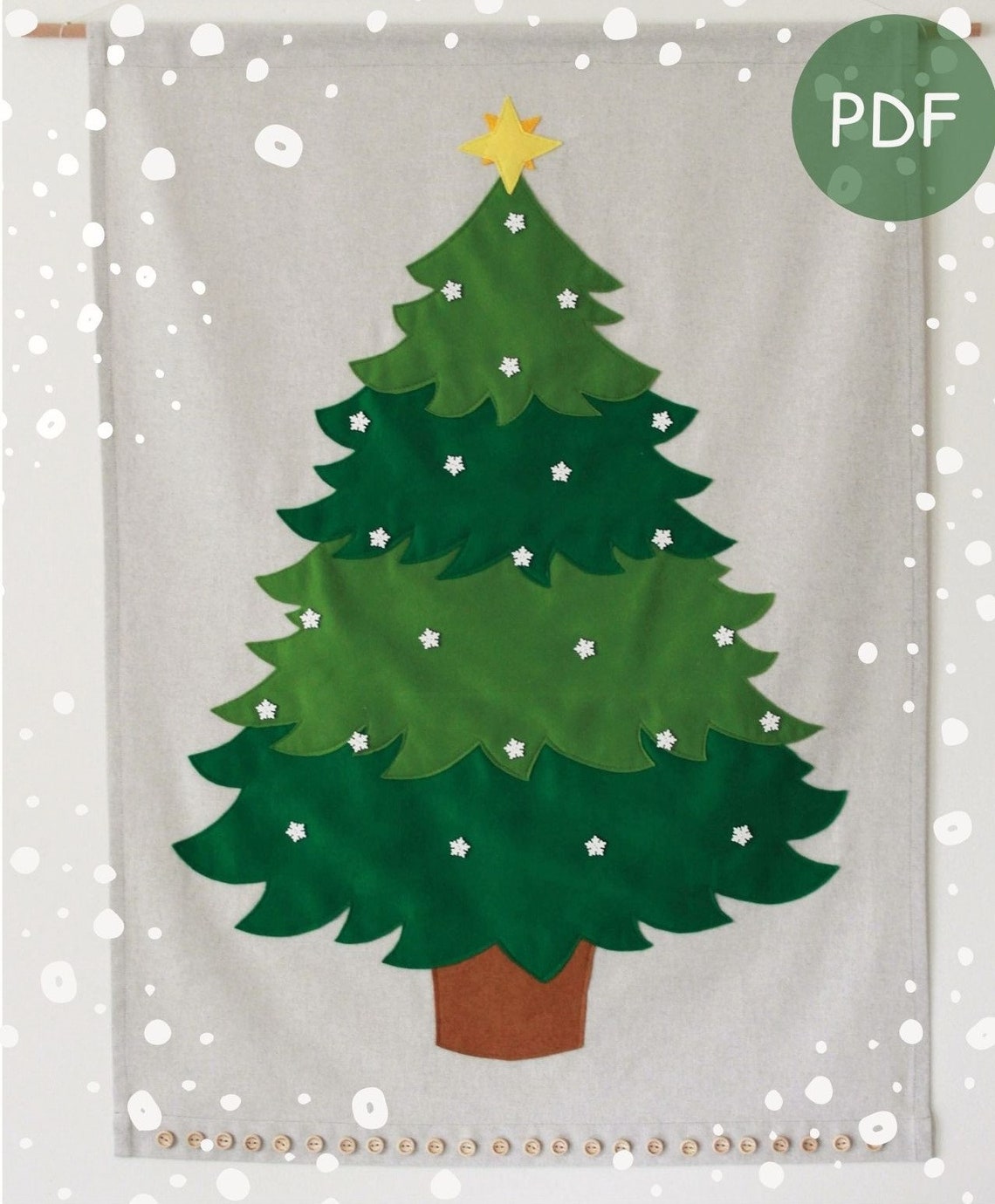 Advent Calendar PATTERN Christmas Tree Felt Pattern - Etsy New Zealand