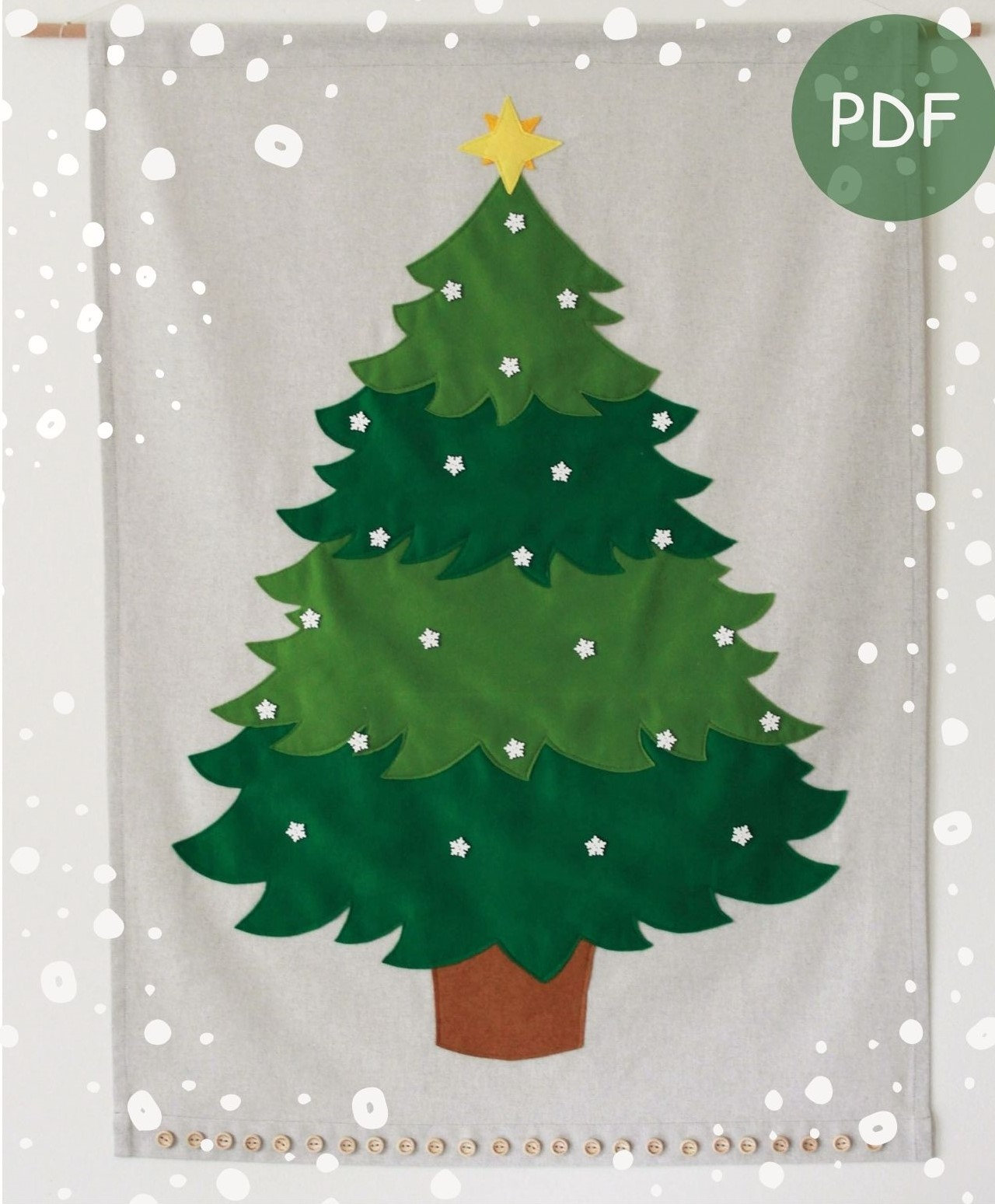 Advent Calendar PATTERN Christmas Tree felt Pattern | Etsy