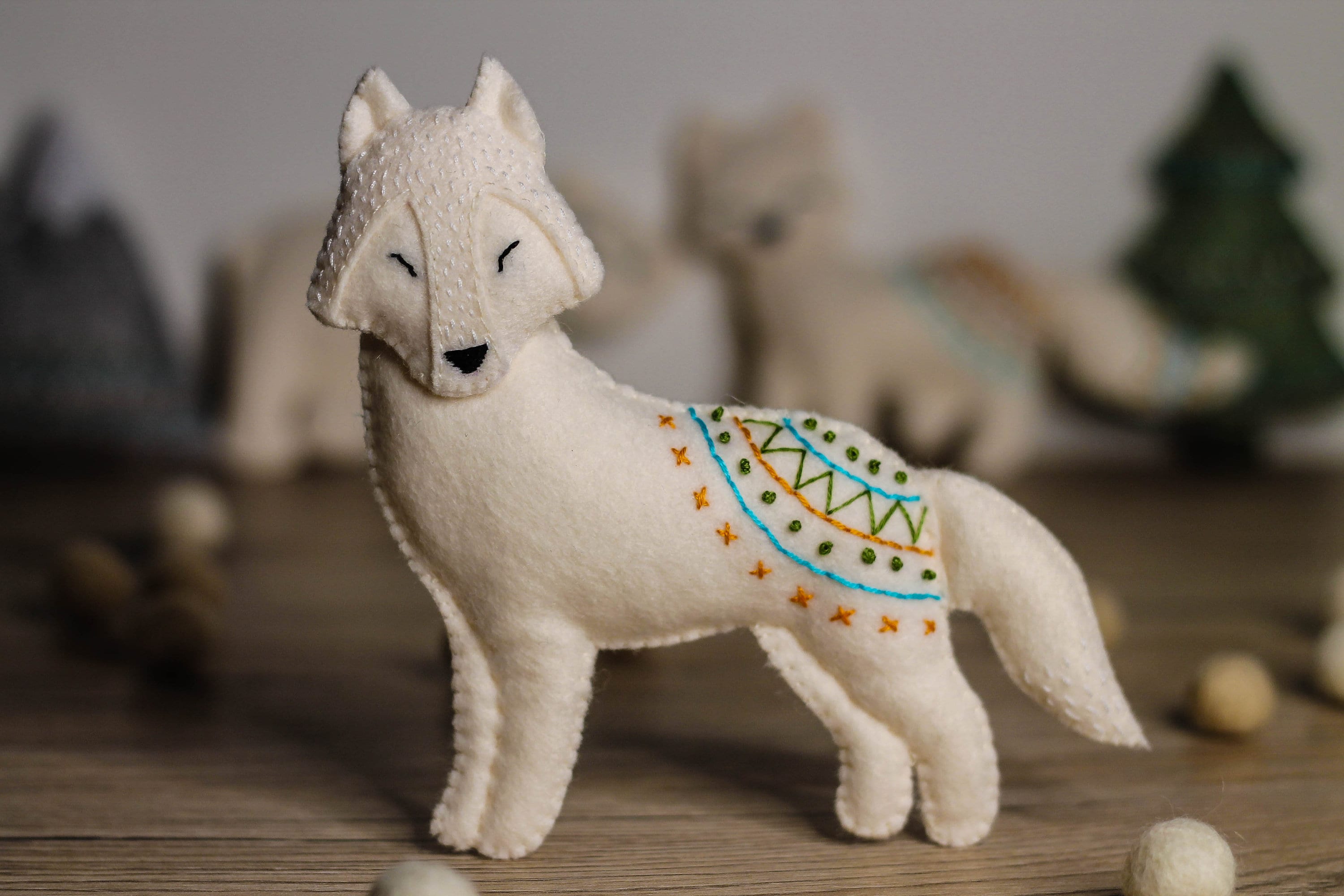 White Wolf Sewing Pattern Christmas Ornaments PDF Polar - Etsy UK