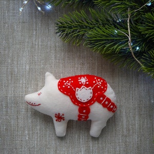 Dala Pig Sewing Pattern, Felt Pattern PDF SVG, Christmas Ornaments ...