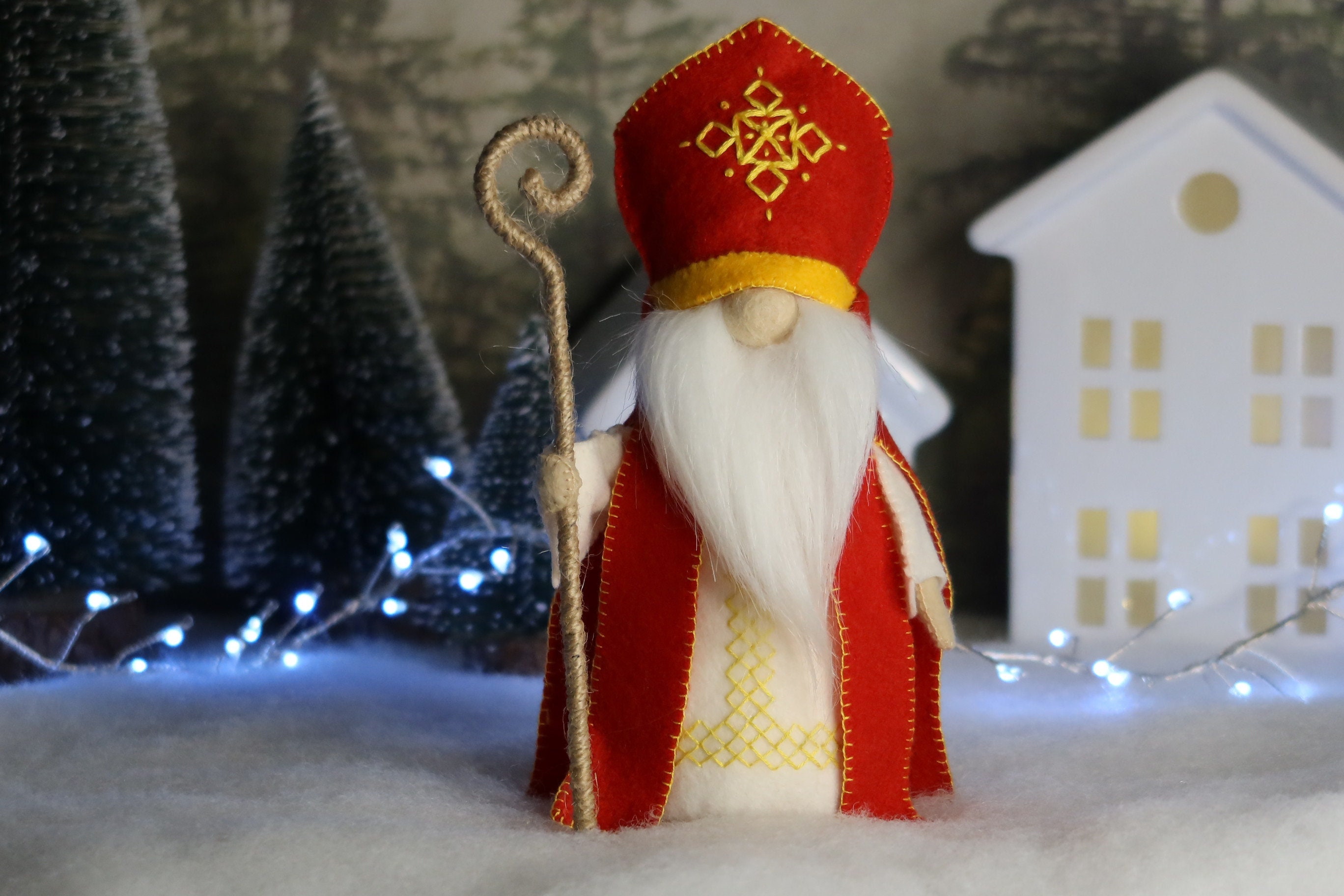 St. Nicholas Gnome Sewing Pattern PDF SVG, Gnome Felt Pattern ...