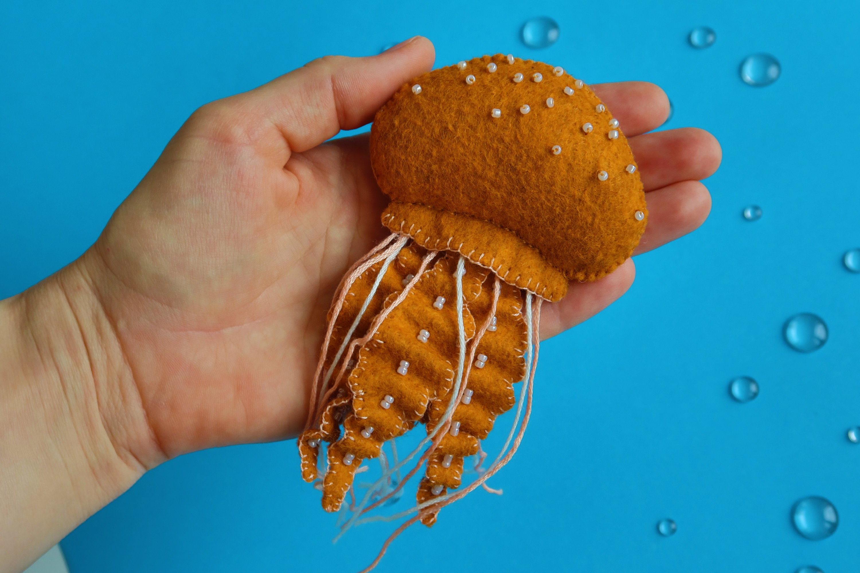 Jellyfish Sewing Pattern, PDF SVG Patterns, Felt Ornament, Felt Pattern ...
