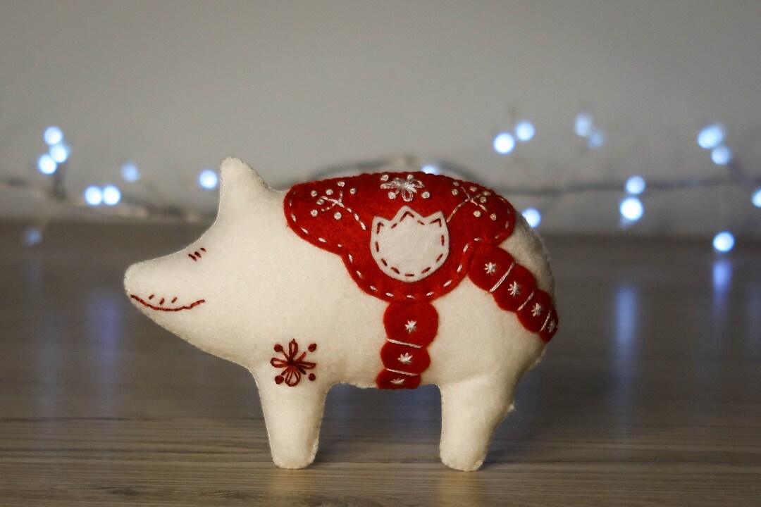 Dala Pig Sewing Pattern, Felt Pattern PDF SVG, Christmas Ornaments ...