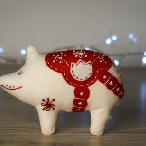 Dala Pig Sewing Pattern, Felt Pattern PDF SVG, Christmas Ornaments ...