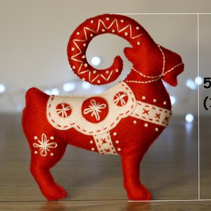 Christmas Goat Sewing Pattern, Felt Julbock PDF SVG Pattern, Christmas ...