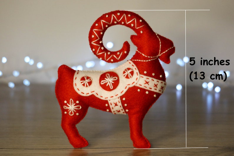 Christmas Goat Sewing Pattern, Felt Julbock PDF SVG Pattern, Christmas ...