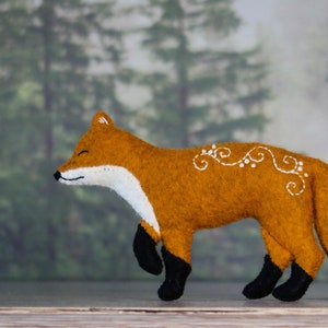 Fox Felt Ornament, SVG PDF Sewing Pattern, Christmas Ornaments, Felt ...
