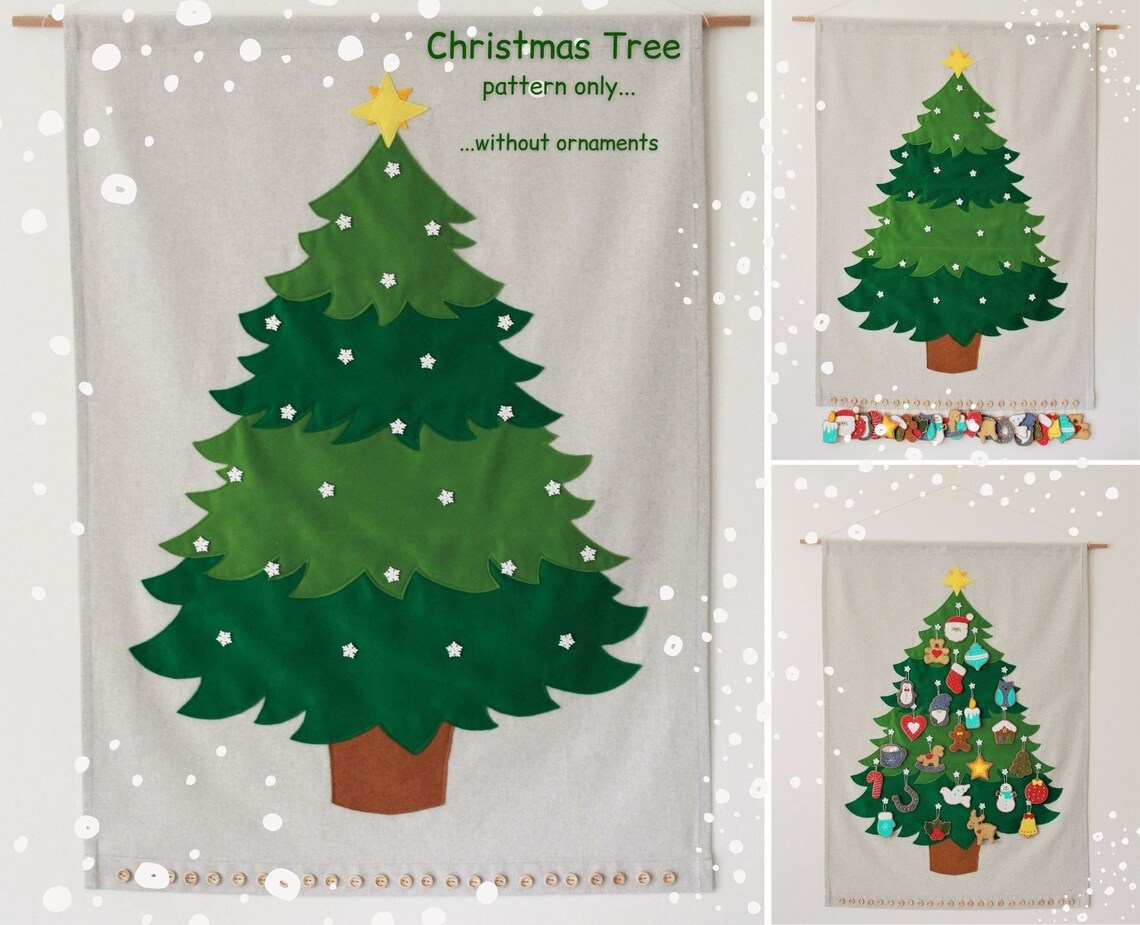 Advent Calendar PATTERN | Christmas Tree Felt Pattern | Countdown ...