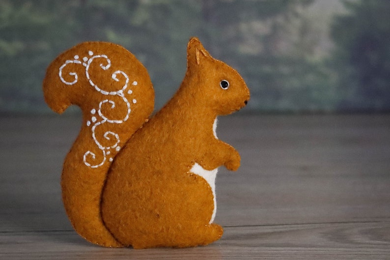 Squirrel Sewing Pattern Felt Animals Pattern Felt Ornaments - Etsy