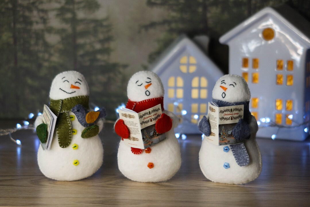 Snowman Garland Sewing Pattern, Christmas Paper Banner PDF, Felt ...