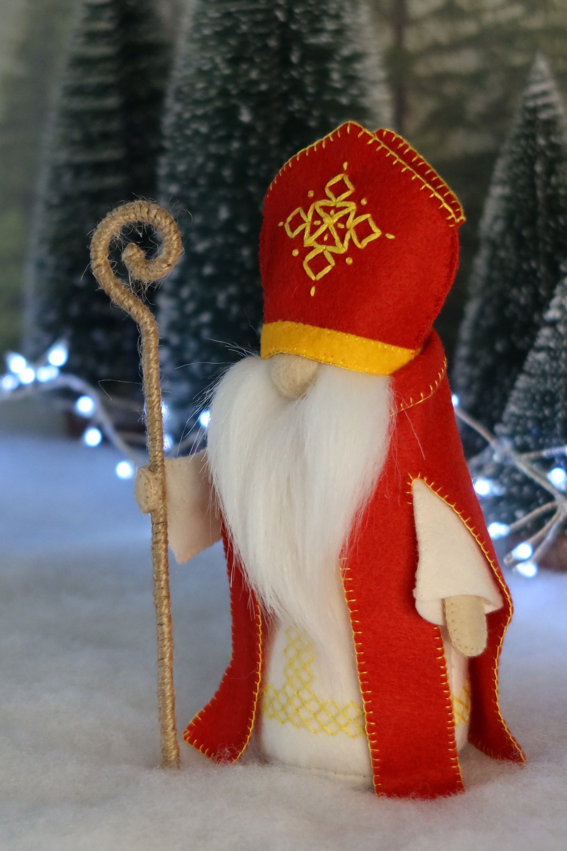 St. Nicholas Gnome Sewing Pattern PDF SVG, Gnome Felt Pattern ...