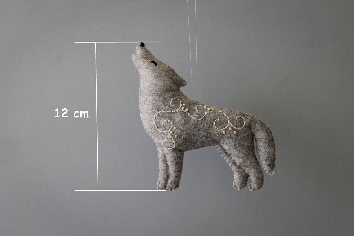 Wolf Sewing Pattern Felt Christmas Ornament PDF SVG Baby | Etsy