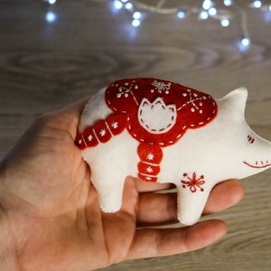 Dala Pig Sewing Pattern, Felt Pattern PDF SVG, Christmas Ornaments ...