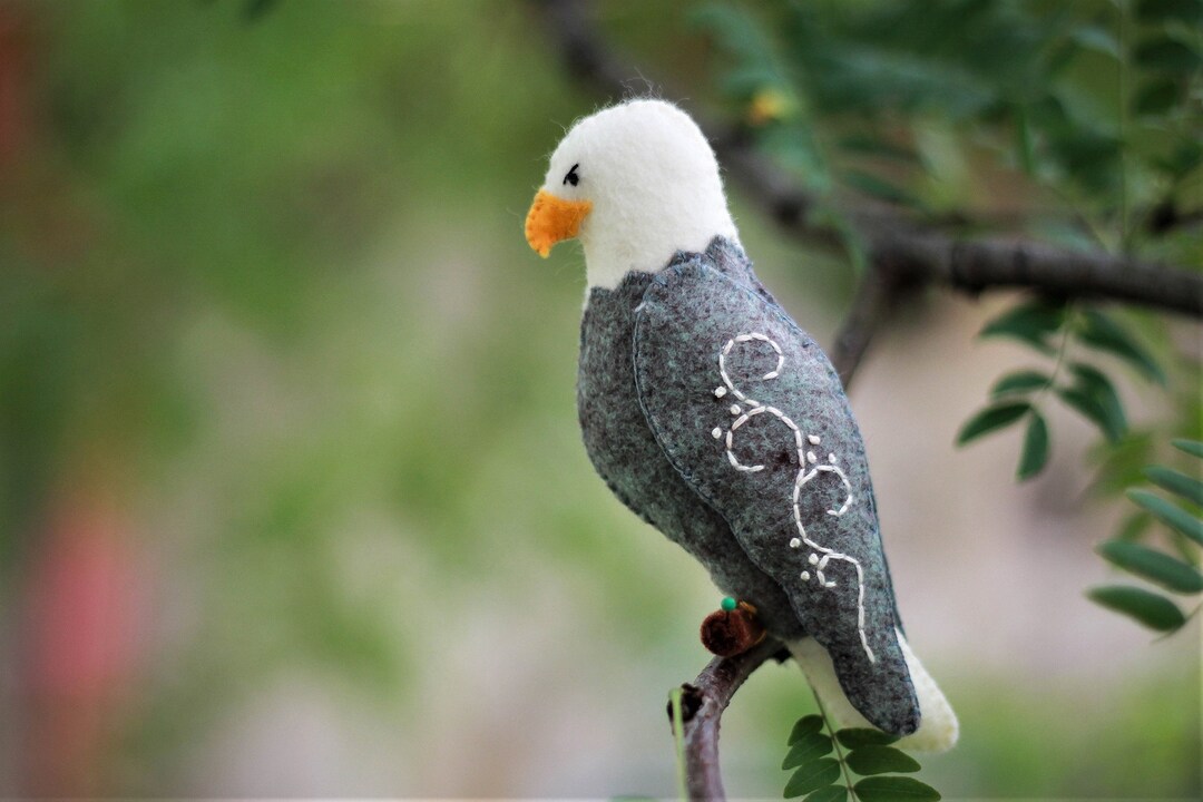 Eagle Sewing Pattern, Felt Christmas Ornament PDF SVG, Felt Bird ...