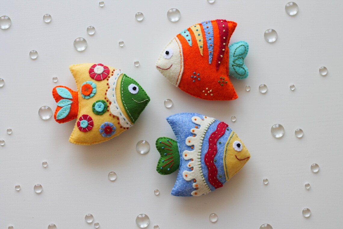 Felt Fishes Sewing Pattern Felt Pattern PDF SVG Baby Mobile - Etsy